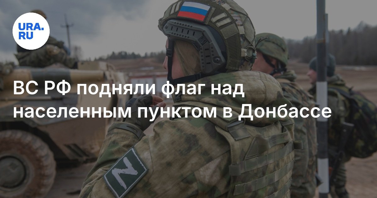 Бойцы ВС РФ подняли флаг над Новой Ильинкой в Донбассе