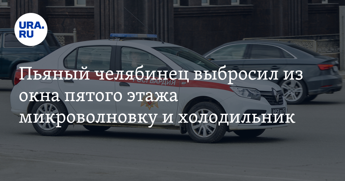 Пьяный челябинец выбросил из окна пятого этажа микроволновку и холодильник