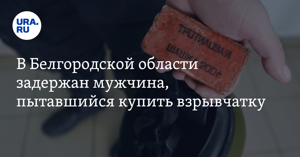 В Белгородской области задержан мужчина, пытавшийся купить взрывчатку