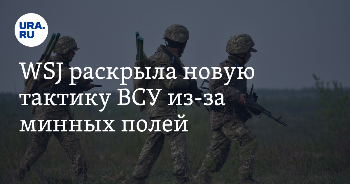 Из за минных полей Украина вернулась к тактике малых подразделений Wsj