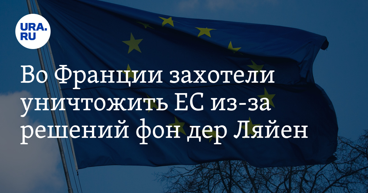 Во Франции захотели уничтожить ЕС из за решений фон дер Ляйен
