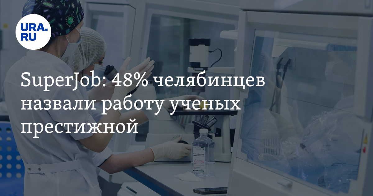 SuperJob: 48% челябинцев назвали работу ученых престижной