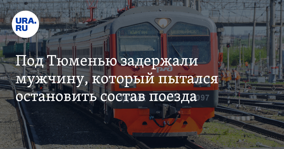 Под Тюменью задержали мужчину, который пытался остановить состав поезда